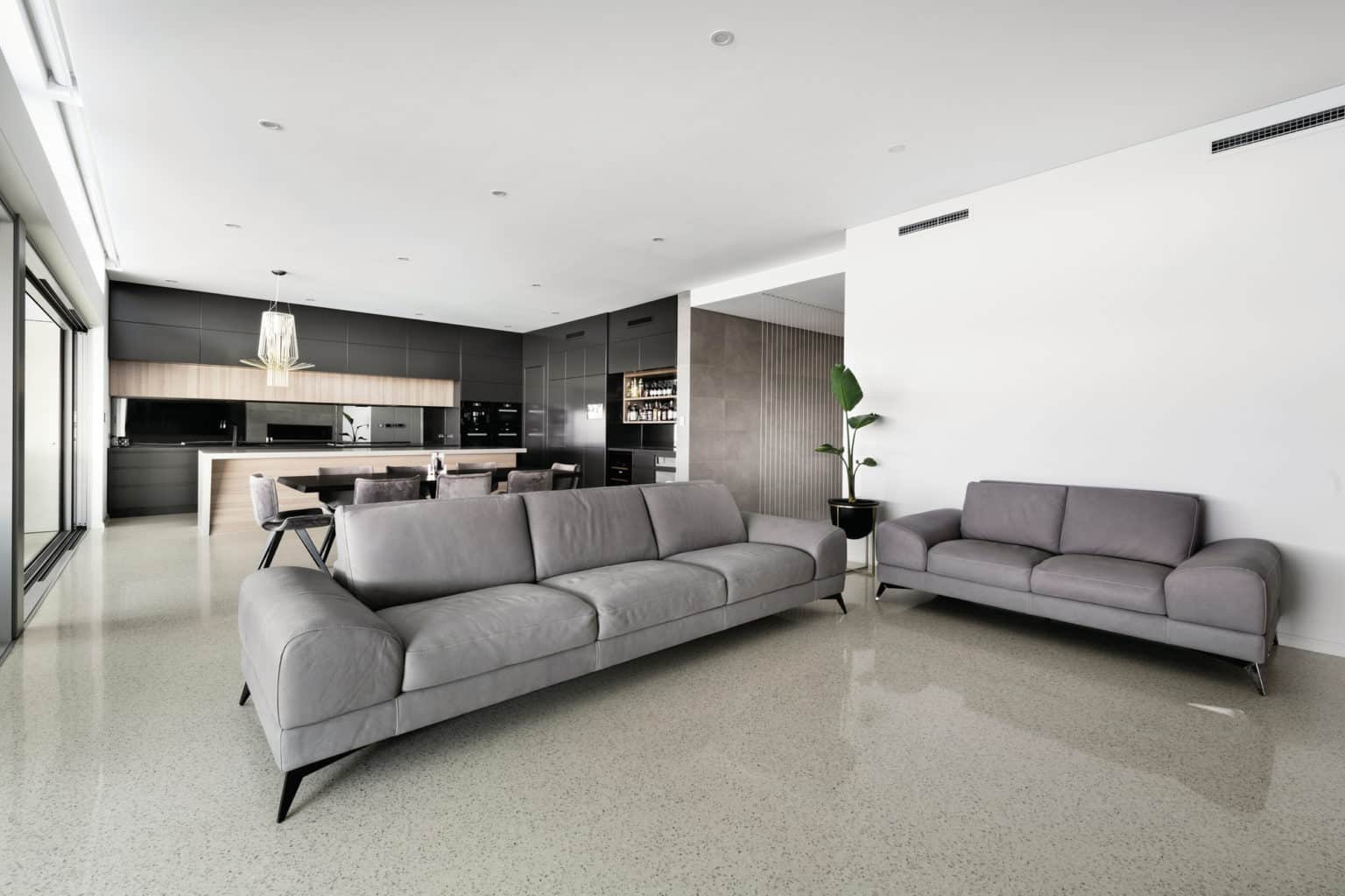 White Polished Concrete Flooring Project | DS Grinding