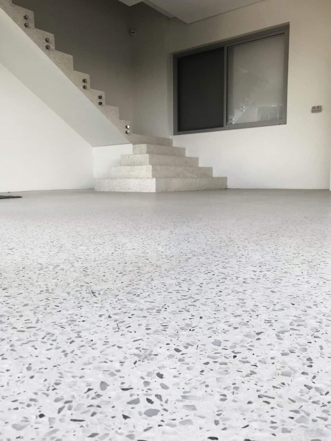 White Polished Concrete Flooring Project | DS Grinding